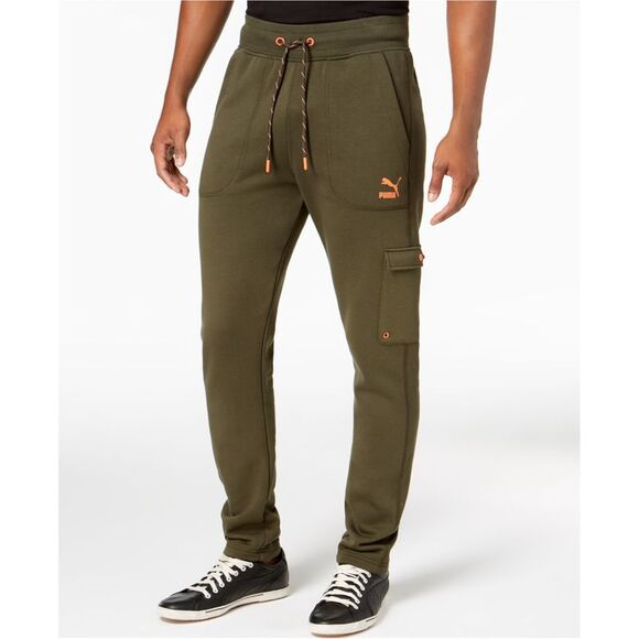 Puma | Pants | Puma Mens Fleece Cargo Athletic Jogger Pants Green Nwt ...